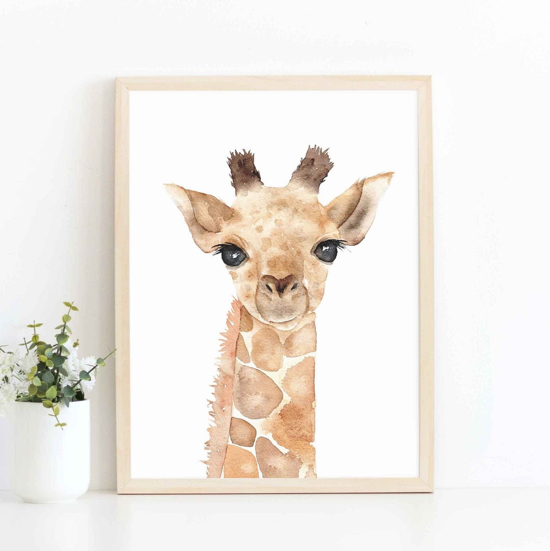 Watercolor Giraffe, Giraffe Painting, Giraffe Art, Safari Nursery ...