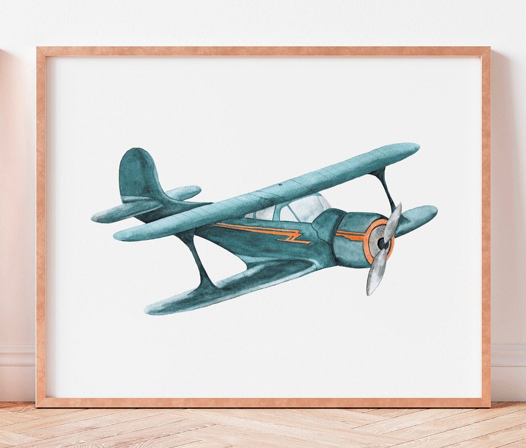 Classic Plane Prints, Wall Decor, Planes Nursery Theme, Vintage Plane ...