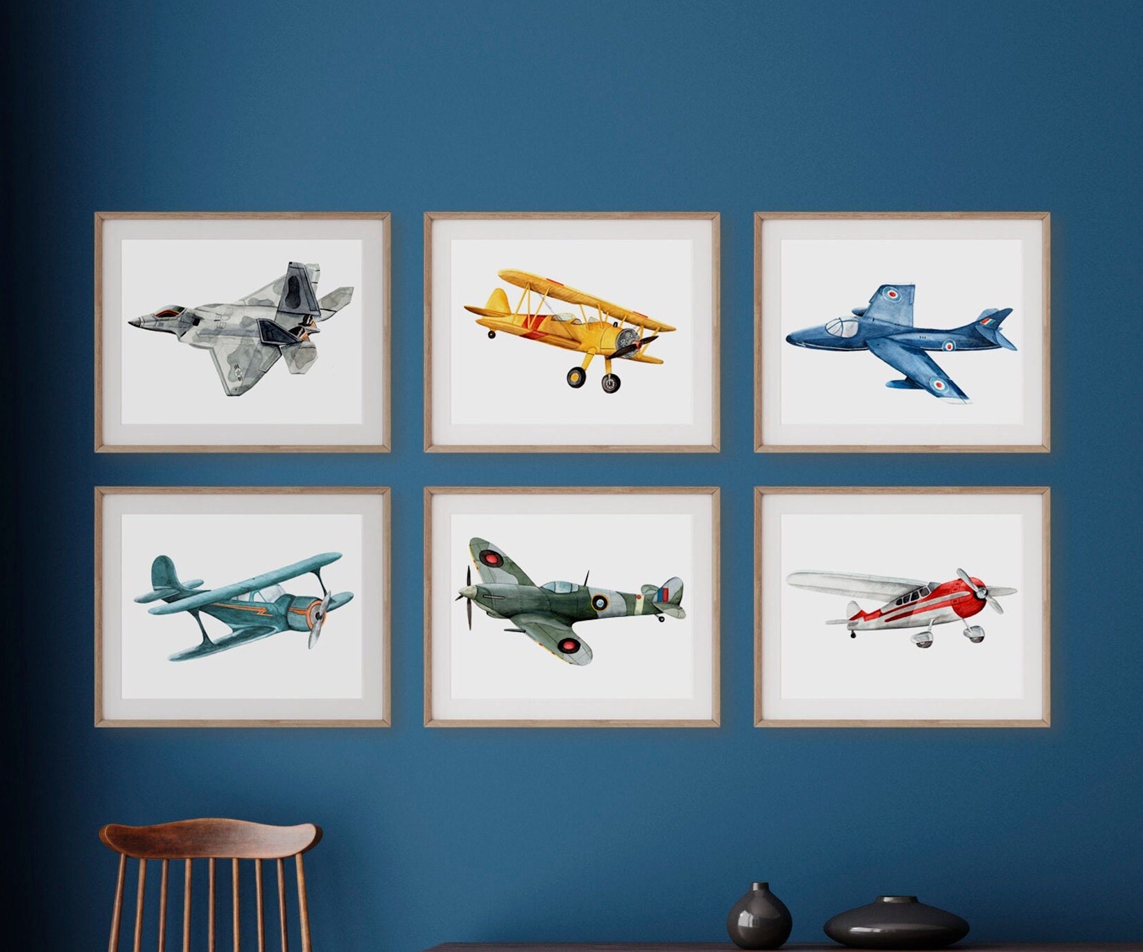 Vintage Airplane Art For Kids