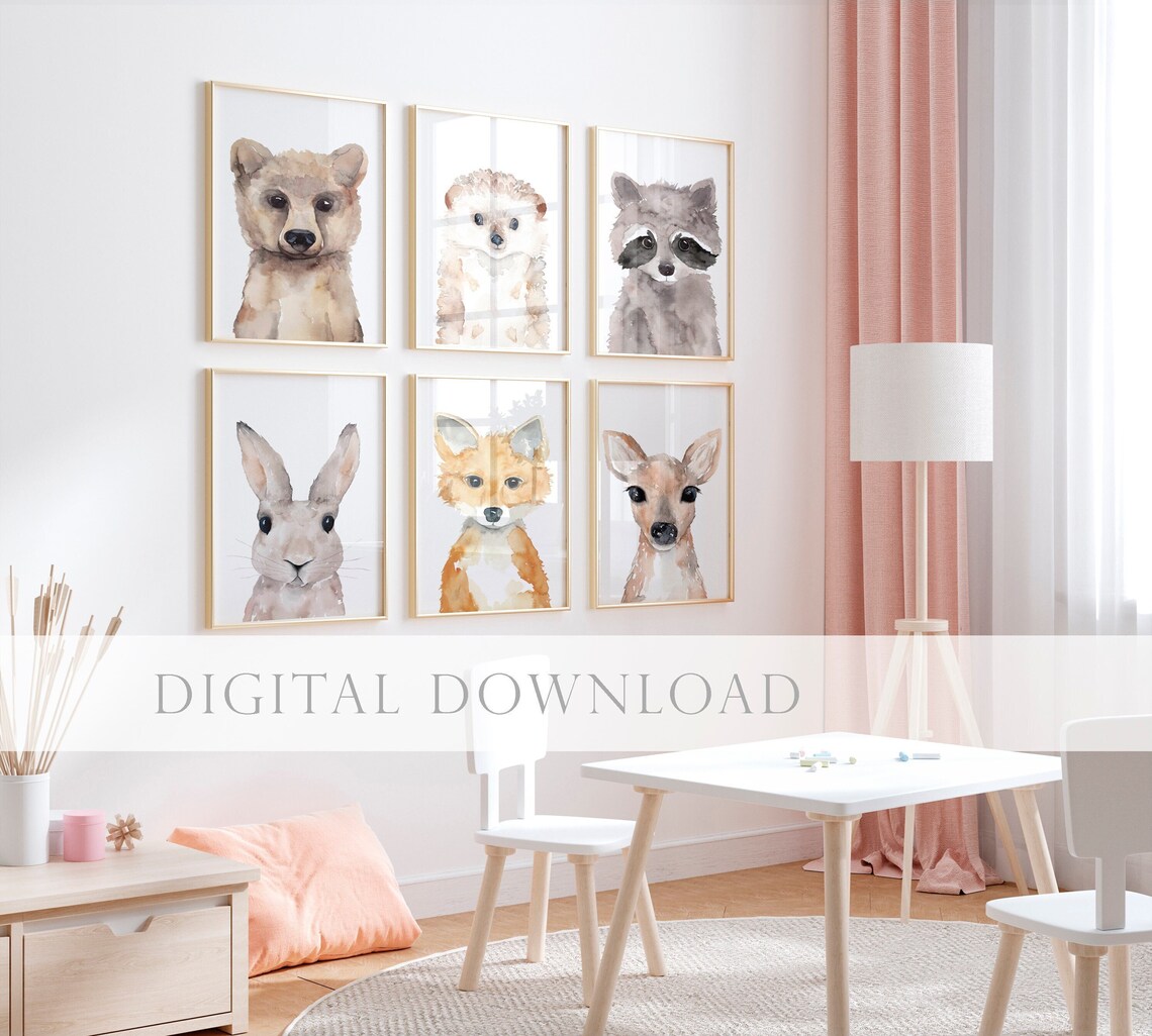 DIGITAL DOWNLOADS Woodland Animal Bundle Nursery Woodland - Etsy