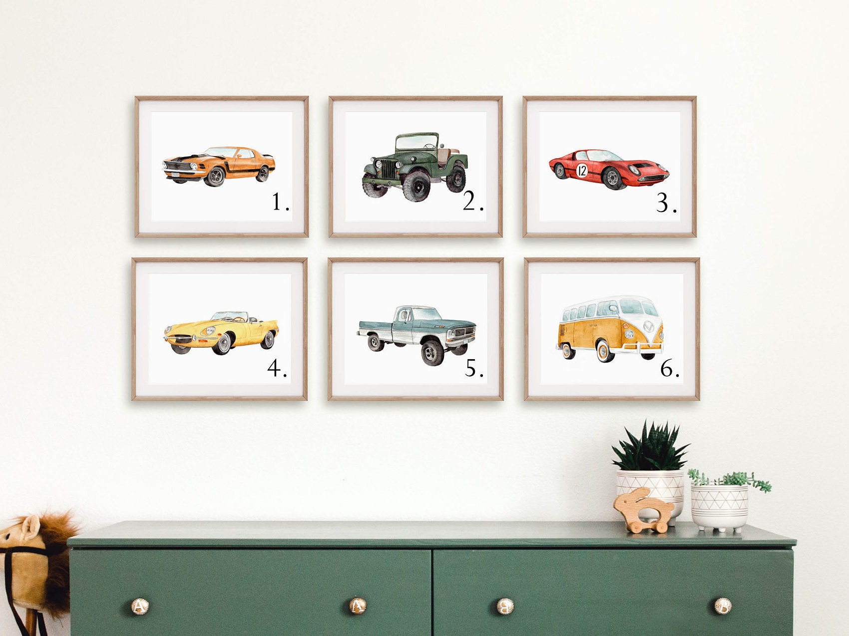 Classic Car Prints Car Wall Decor Car Nursery Theme - Etsy Canada