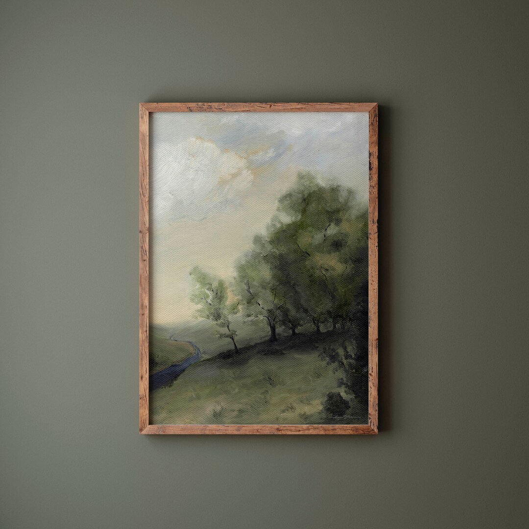 Vintage Inspired Landscape, Field Landscape, Outdoorsy Decor, Landscape ...