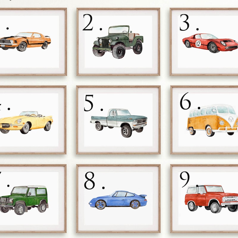 Car Prints for Boys Room - Etsy