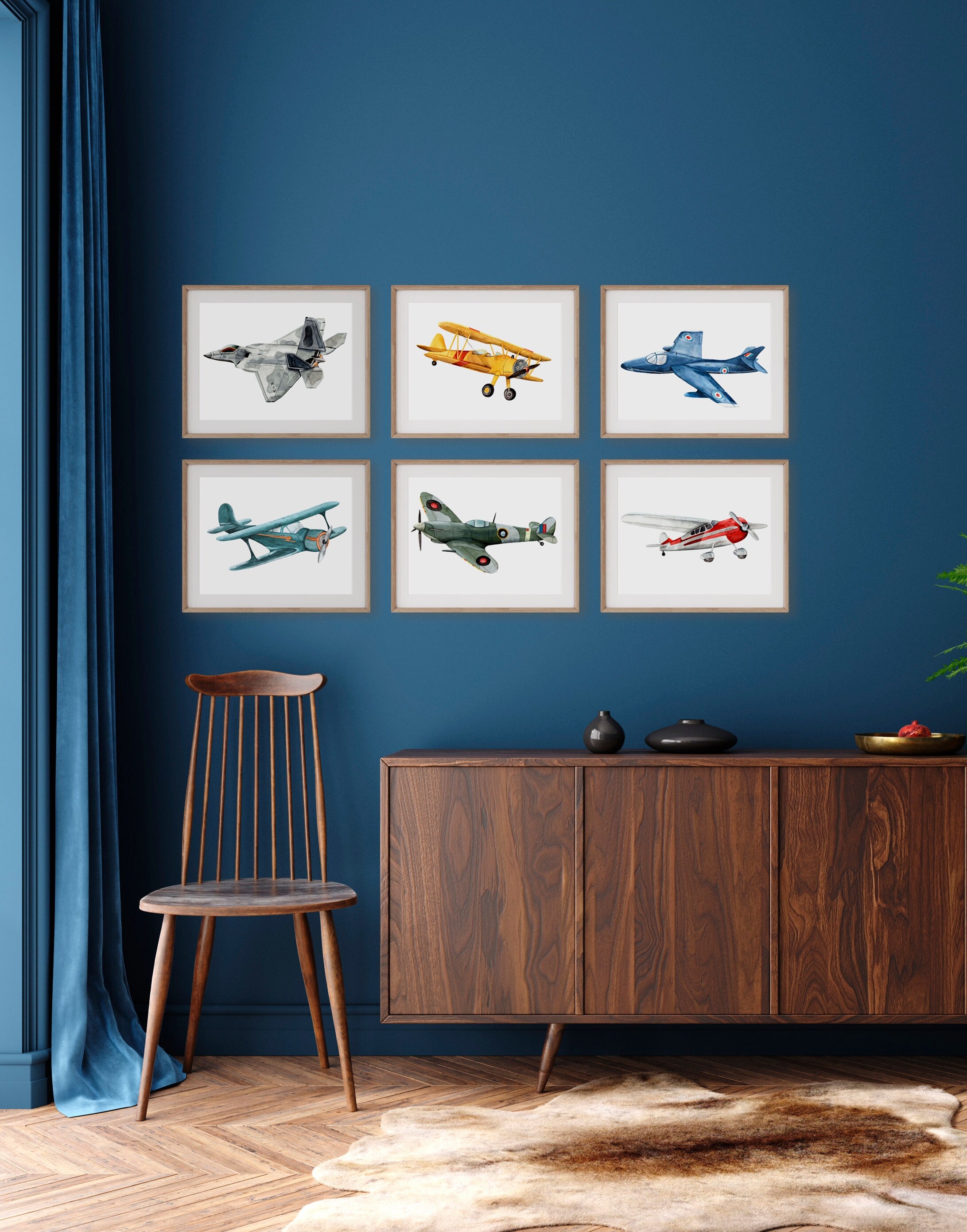 Classic Plane Prints Wall Decor Planes Nursery Theme - Etsy