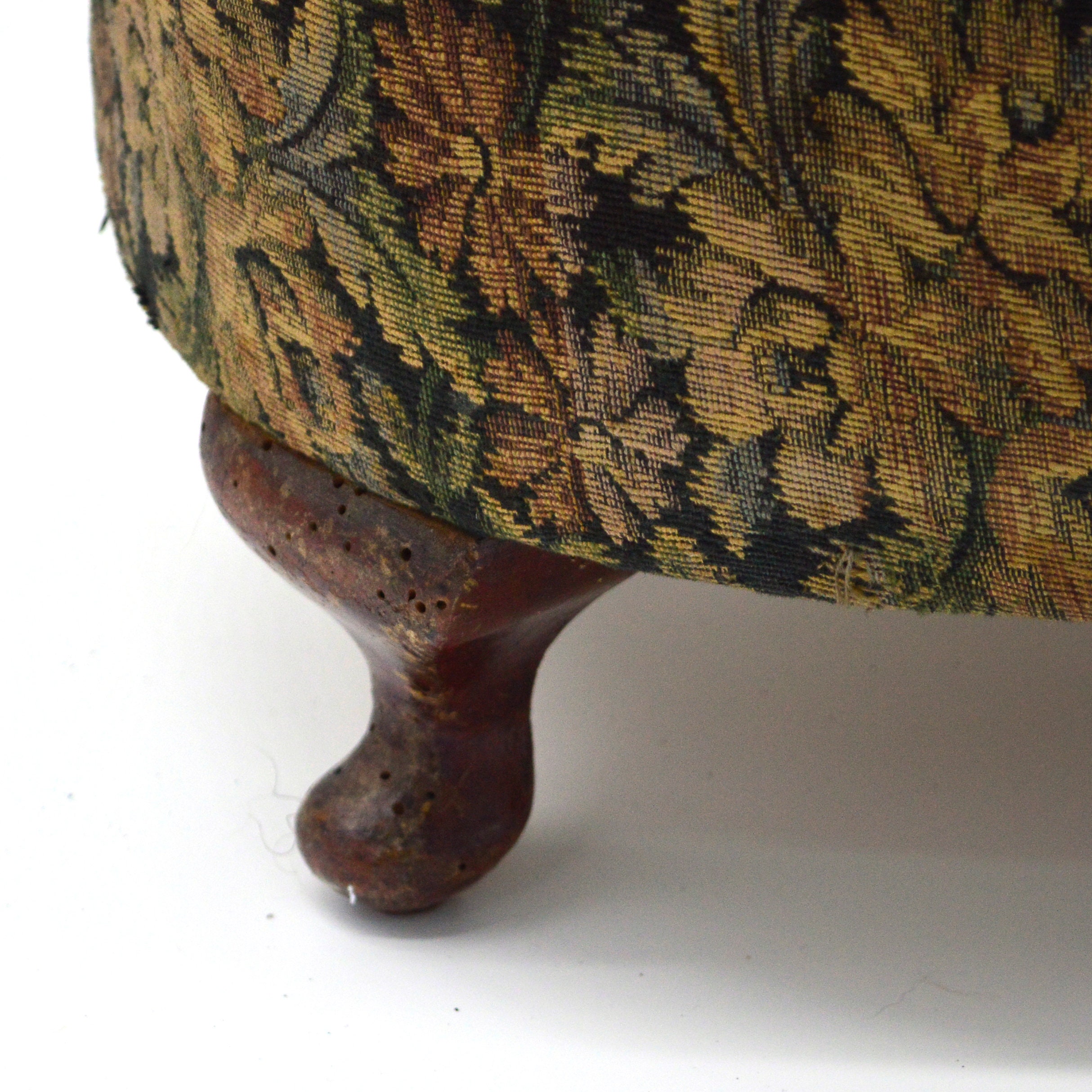 Vintage Antique Baroque Piano Feet Damask Stool Cylinder Wood - Etsy