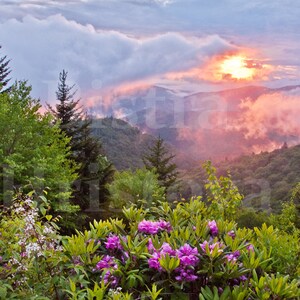 Blue Ridge Mountains Photo, Waterrock Knob Sunset, North Carolina ...