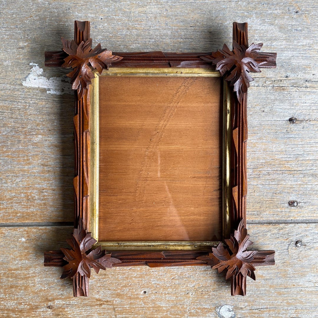 Hand Crafted Adirondack Timber Frame With Gold Leaf, Circa Late 1800’s ...