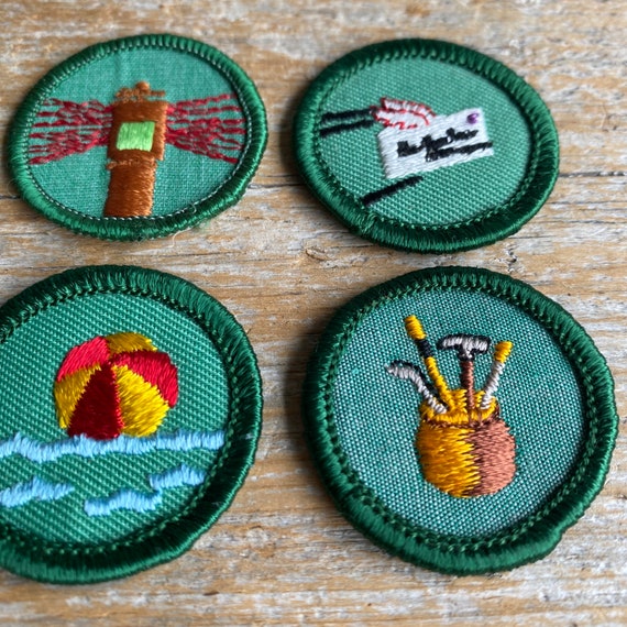 6 Girls Scout Badges - Gem
