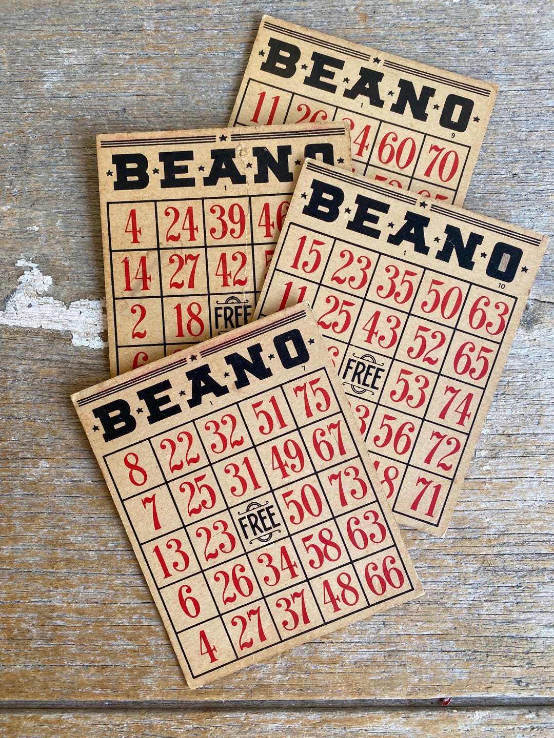 Collection of 4 Beano Cards - Etsy