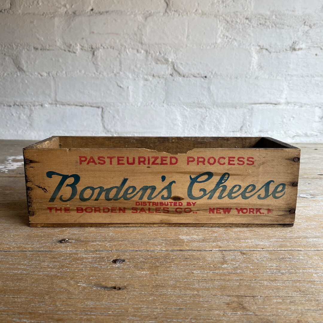Vintage Borden's Cheese Timber Crate, 1940s Advertising - Etsy