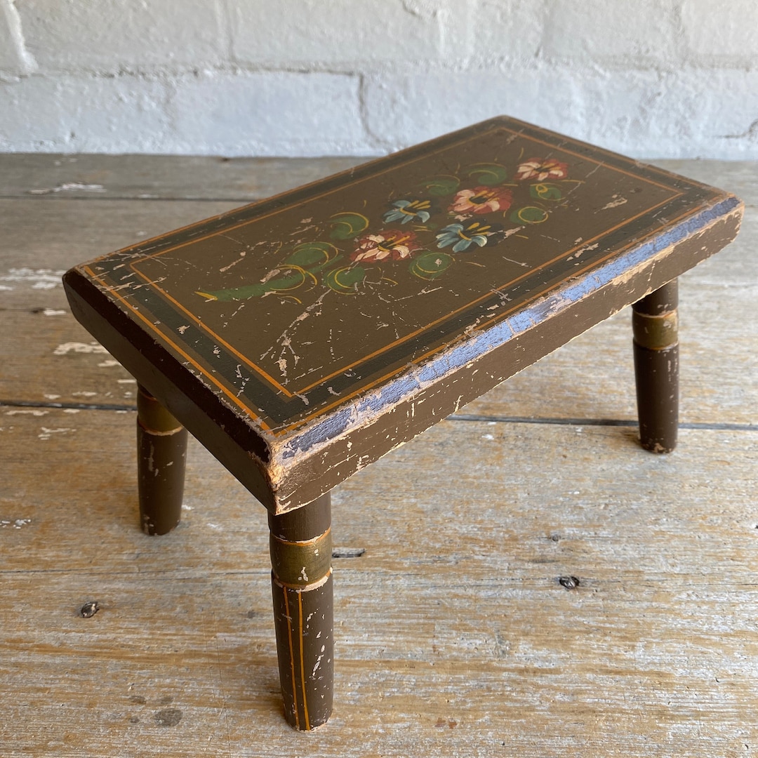 Painted Timber Foot Stool - Etsy Australia