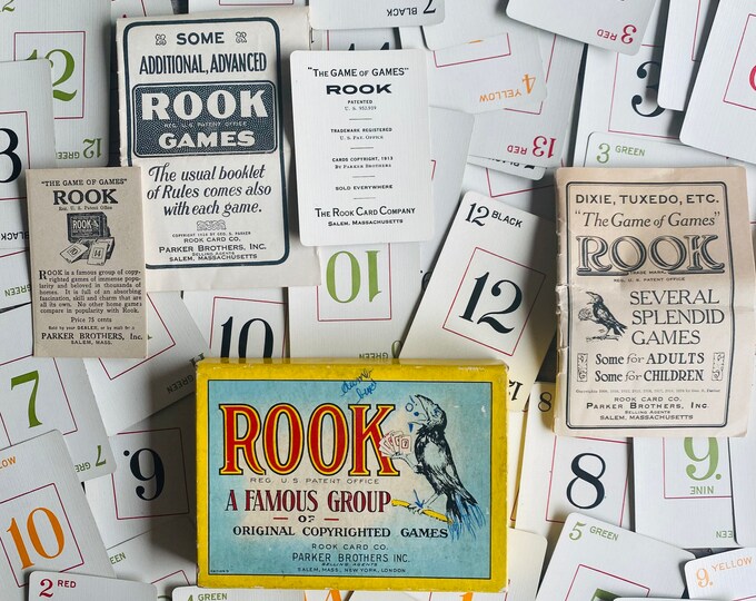 Vintage Rook Cards Picture Back Combination Game Dixie Solitaire Tuxedo ...