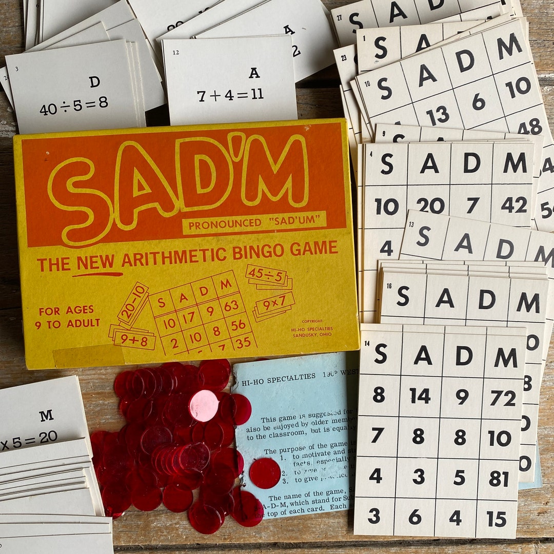 SAD'M Bingo Game - Etsy