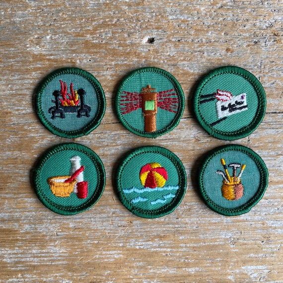 6 Girls Scout Badges - Gem