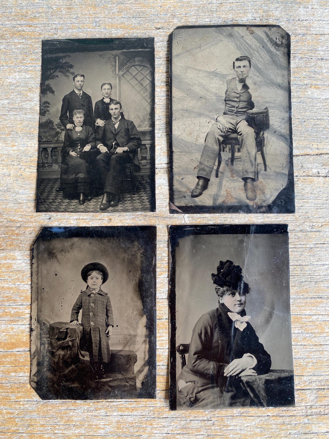 Collection of 4 Tin Type Photos - Etsy