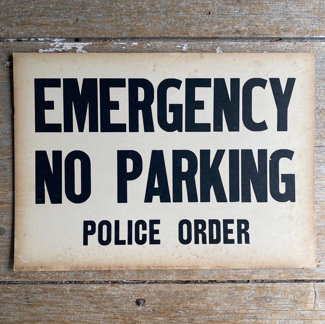 Emergency No Parking Police Order Sign - Etsy
