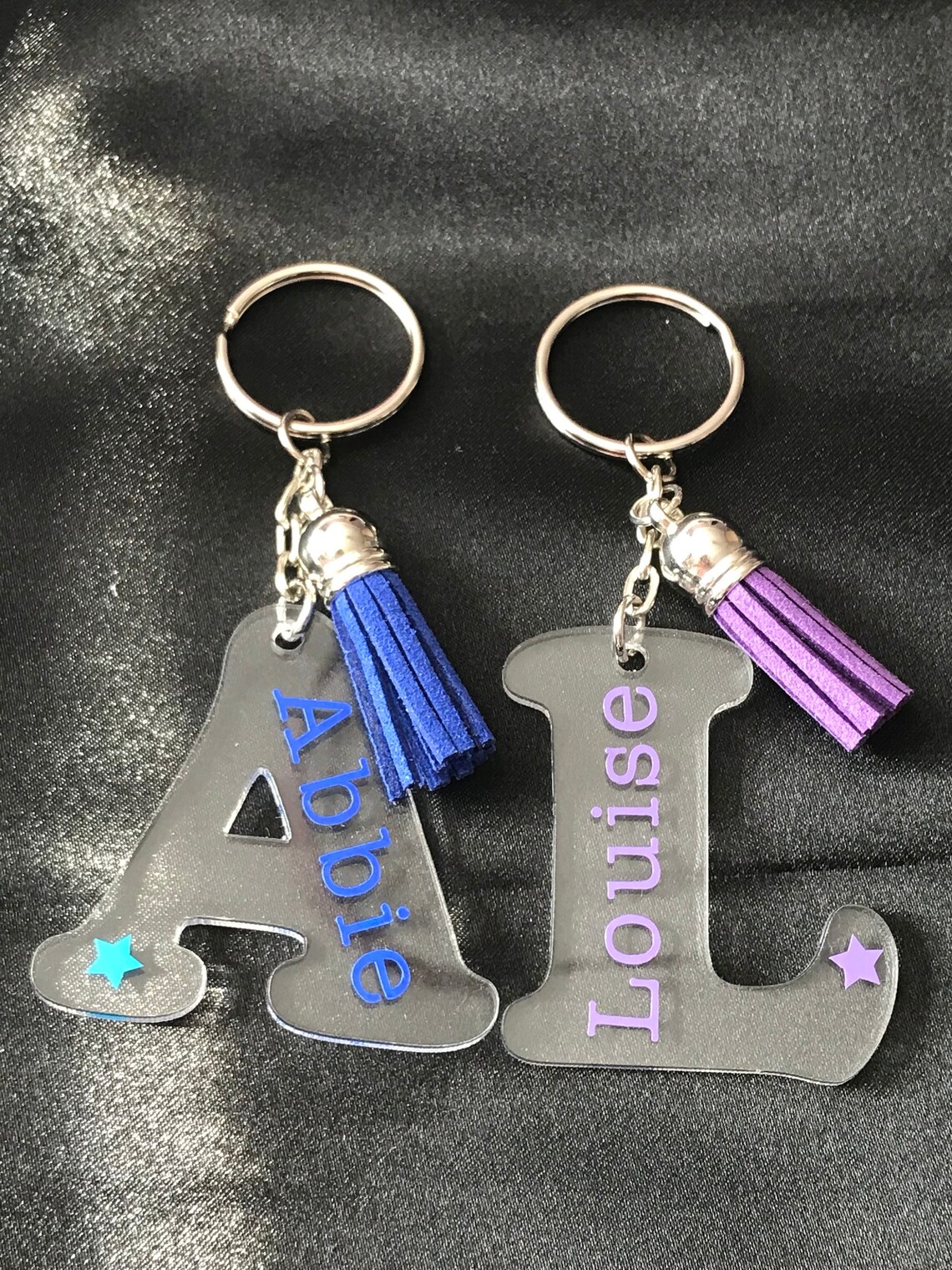 Personalised Keyring Name Keyring Initial Keyring Tassle | Etsy UK