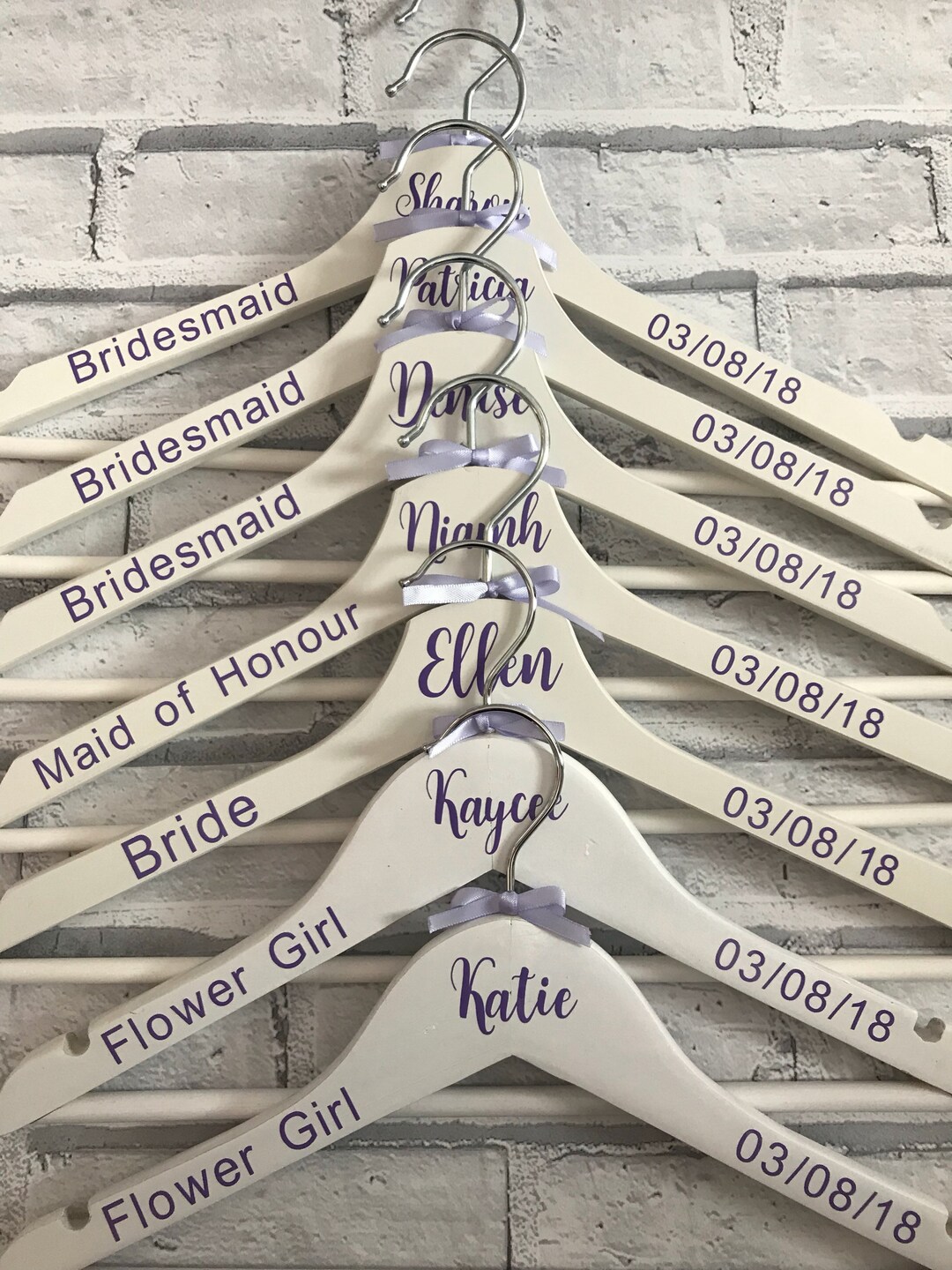 Personalised Wedding Coat Hangers, Wedding Hangers, Brisemaid Hangers ...