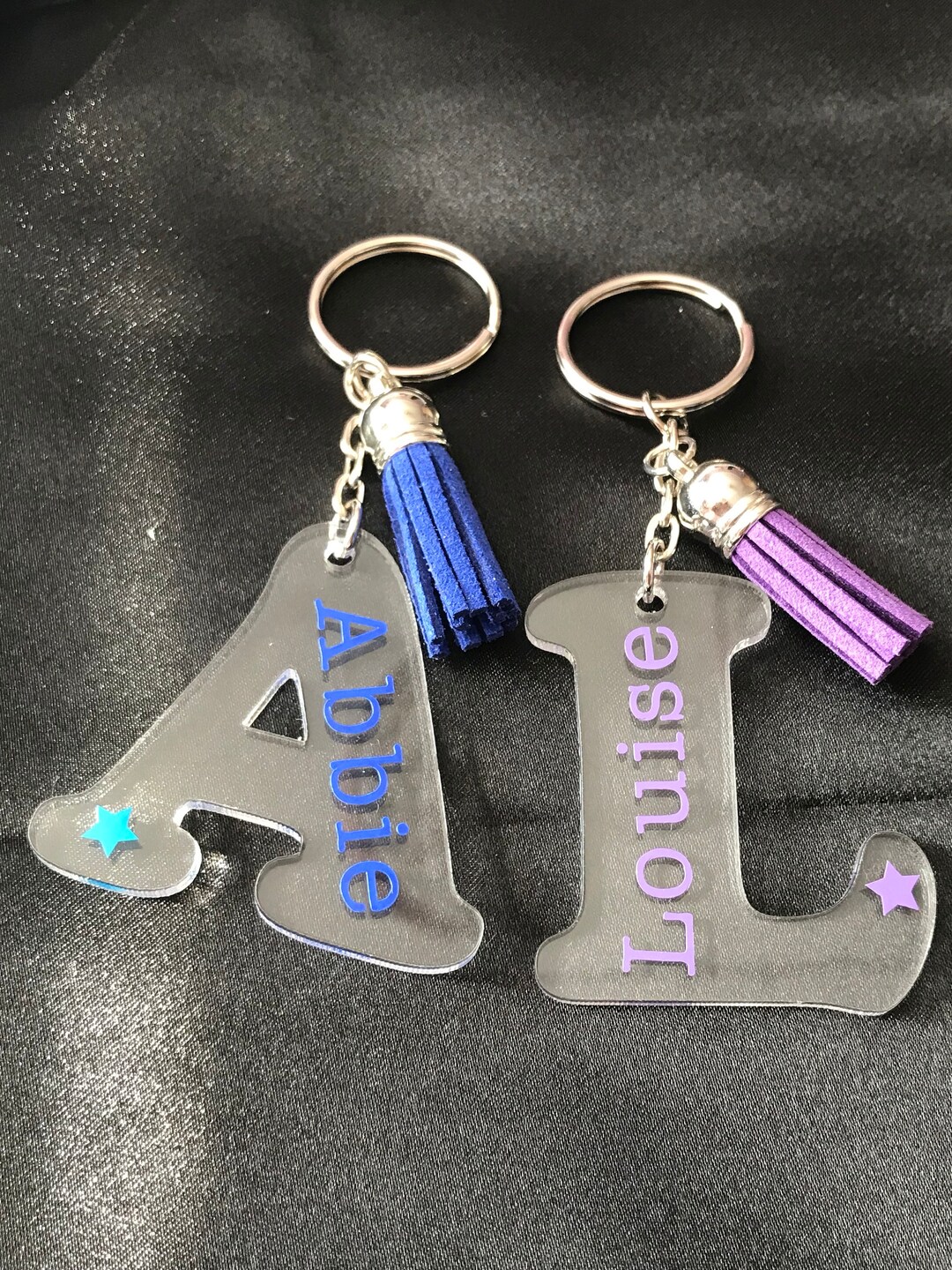 Personalised Keyring, Name Keyring, Initial Keyring, Tassle Keyring ...