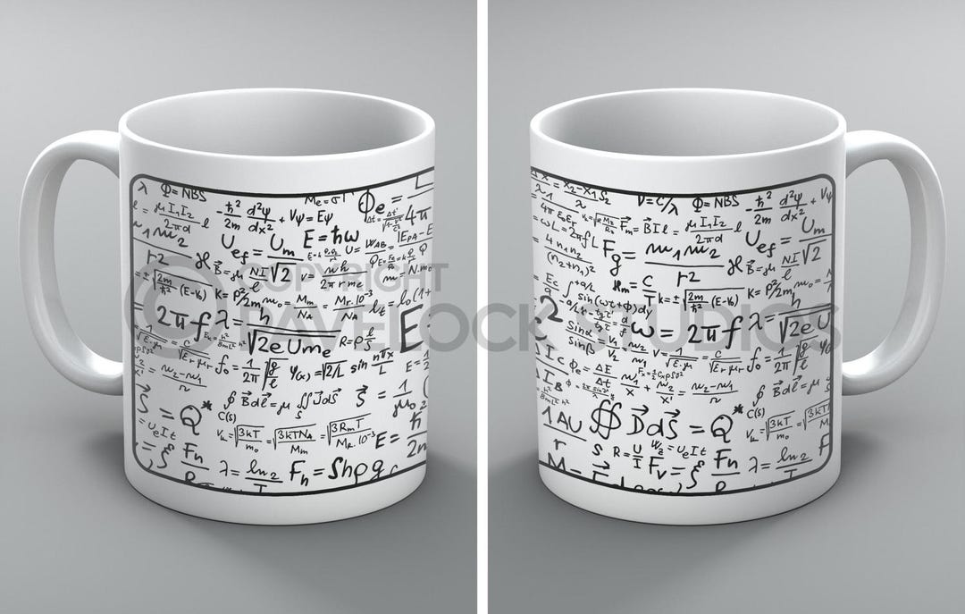 Maths Mug Mugs Equations Formulas Sums Math Mathematics Physics Teacher ...