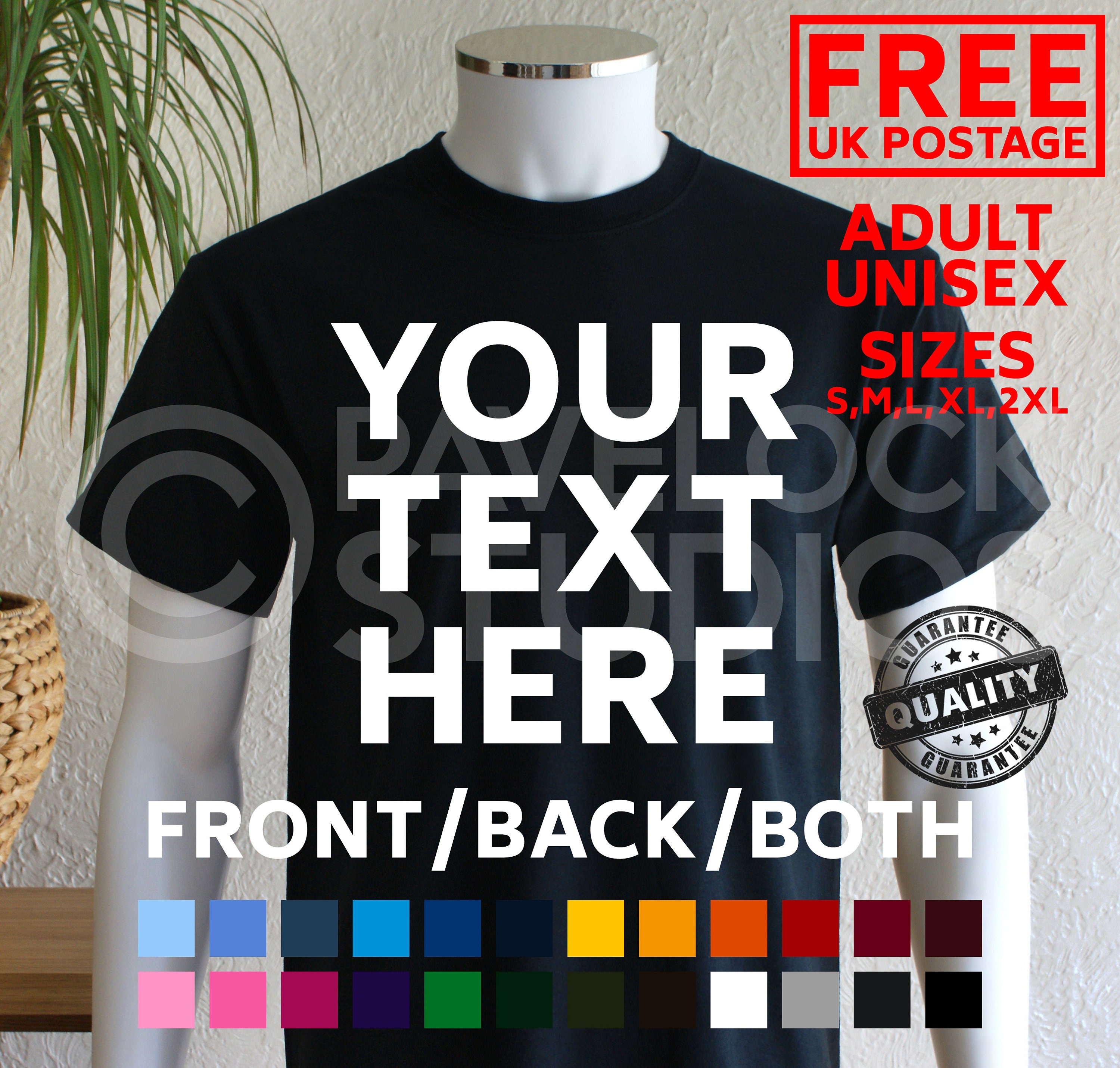 Personalised Custom T-shirt T-shirts Any Text Top Tees Stag - Etsy UK