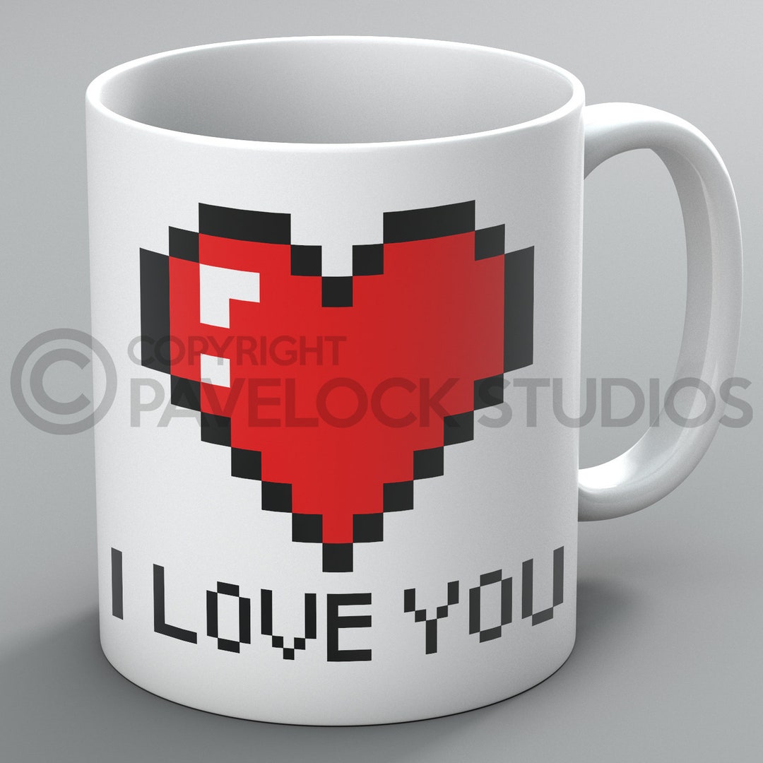 I Love You Mug Mugs Heart Gamer Gaming Him Her Valentines Day Geek ...