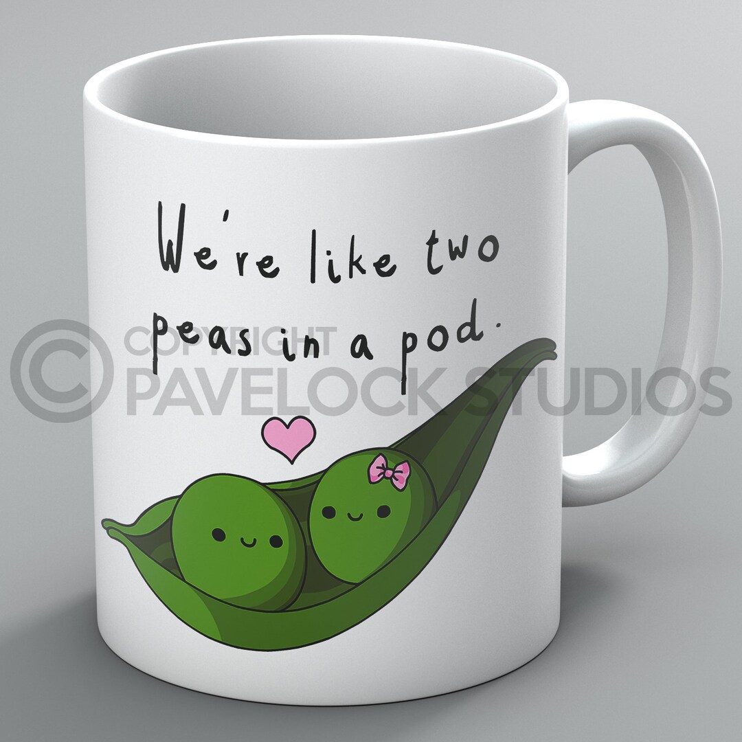 Two Peas in A Pod Mug Mugs Boyfriend Girlfriend Husband Wife Love Funny ...