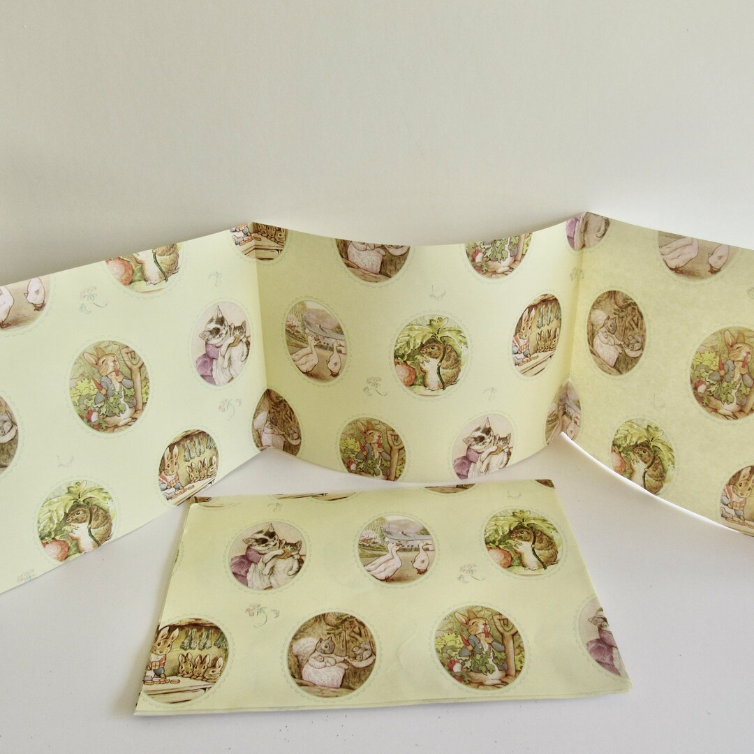 Peter Rabbit Gift Wrap Scrap for Collage /scrapbooking Beatrix Potter ...