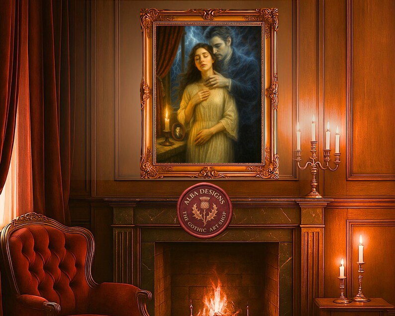 Gothic Romance Art | Haunted Love Story | Dark Victorian Aesthetic - Etsy
