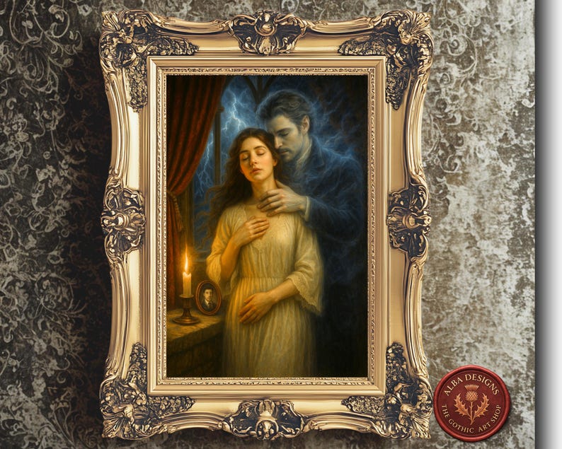 Gothic Romance Art | Haunted Love Story | Dark Victorian Aesthetic - Etsy