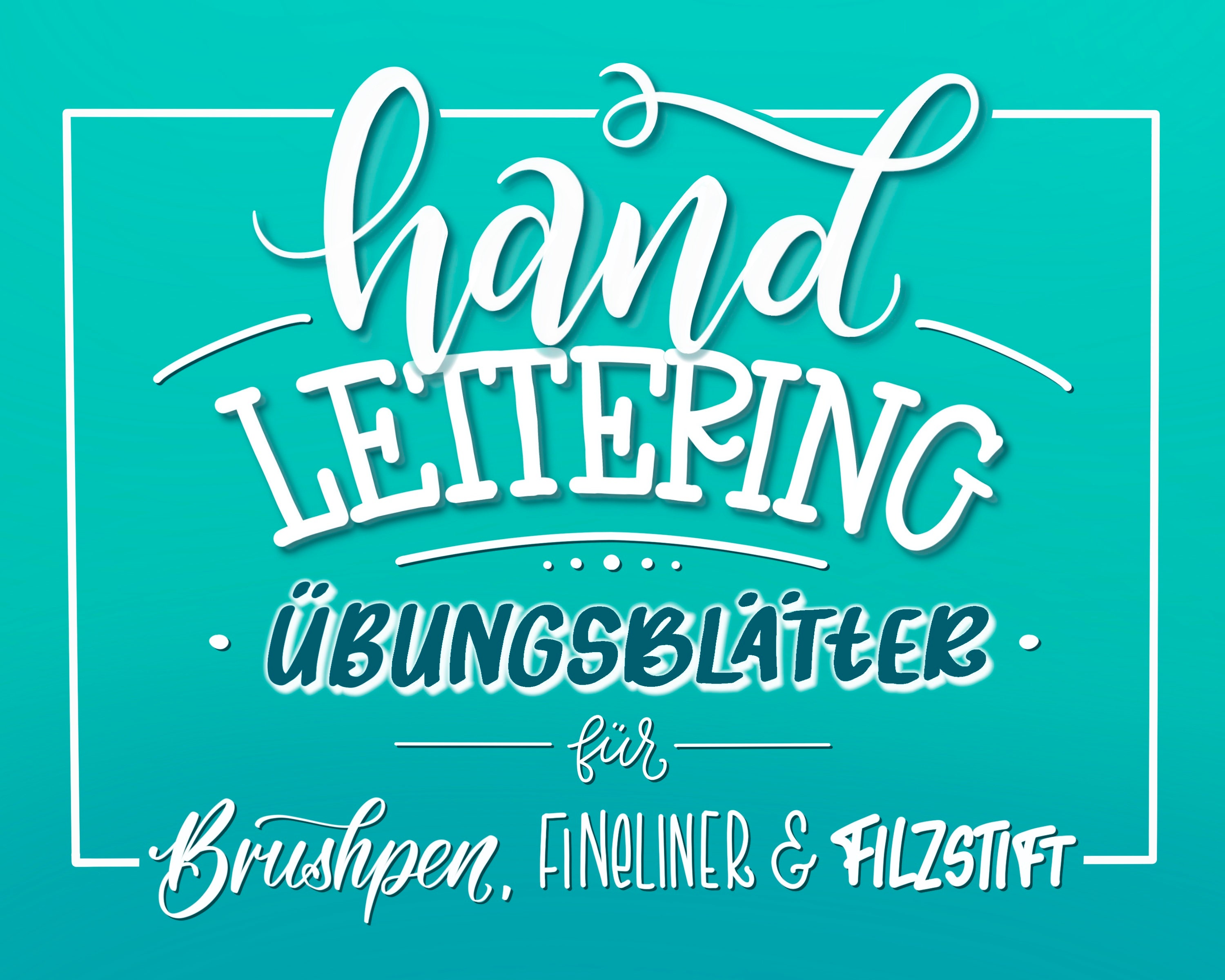 Handlettering Practice Book 100 Pages For Fineliner Etsy