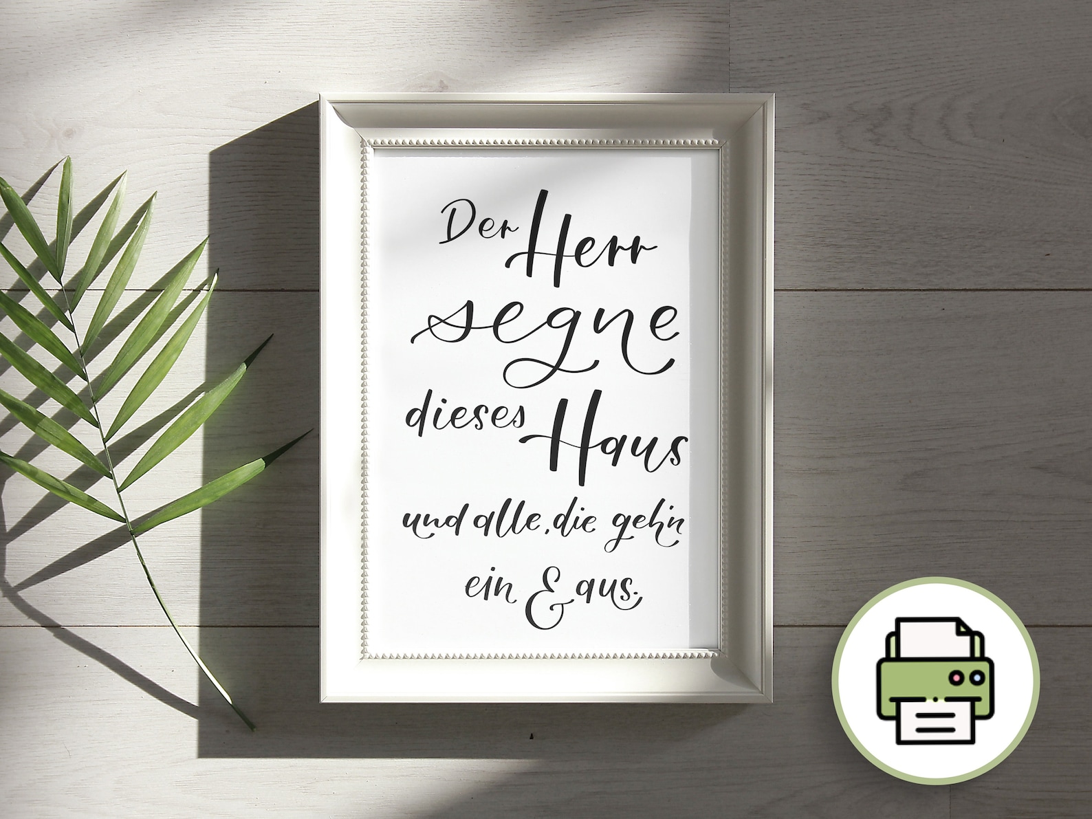 Lettering Poster - Bibelvers - Haus Segen - Printable.Wandbild ...