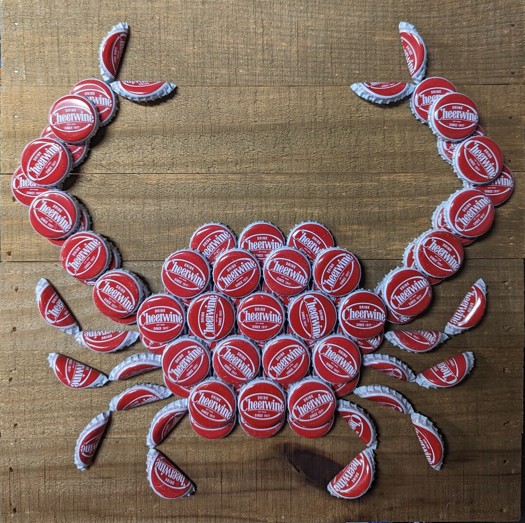 Cheerwine Bottle Cap Crab - Etsy