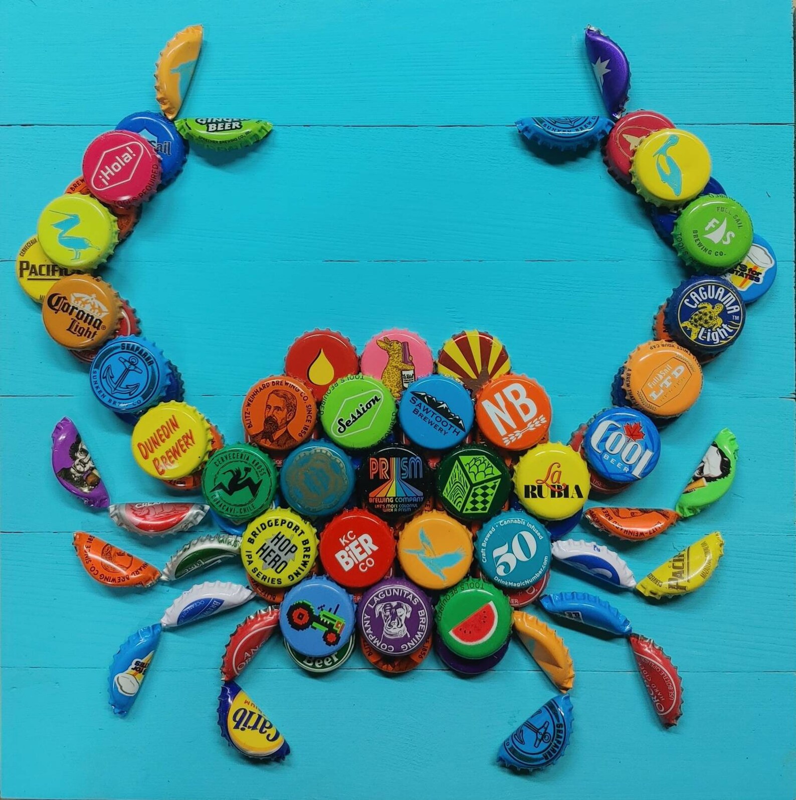 Tropical Beer Bottle Cap Crab - Etsy