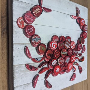 RED Beer Bottle Cap Crab Wall Art - Etsy