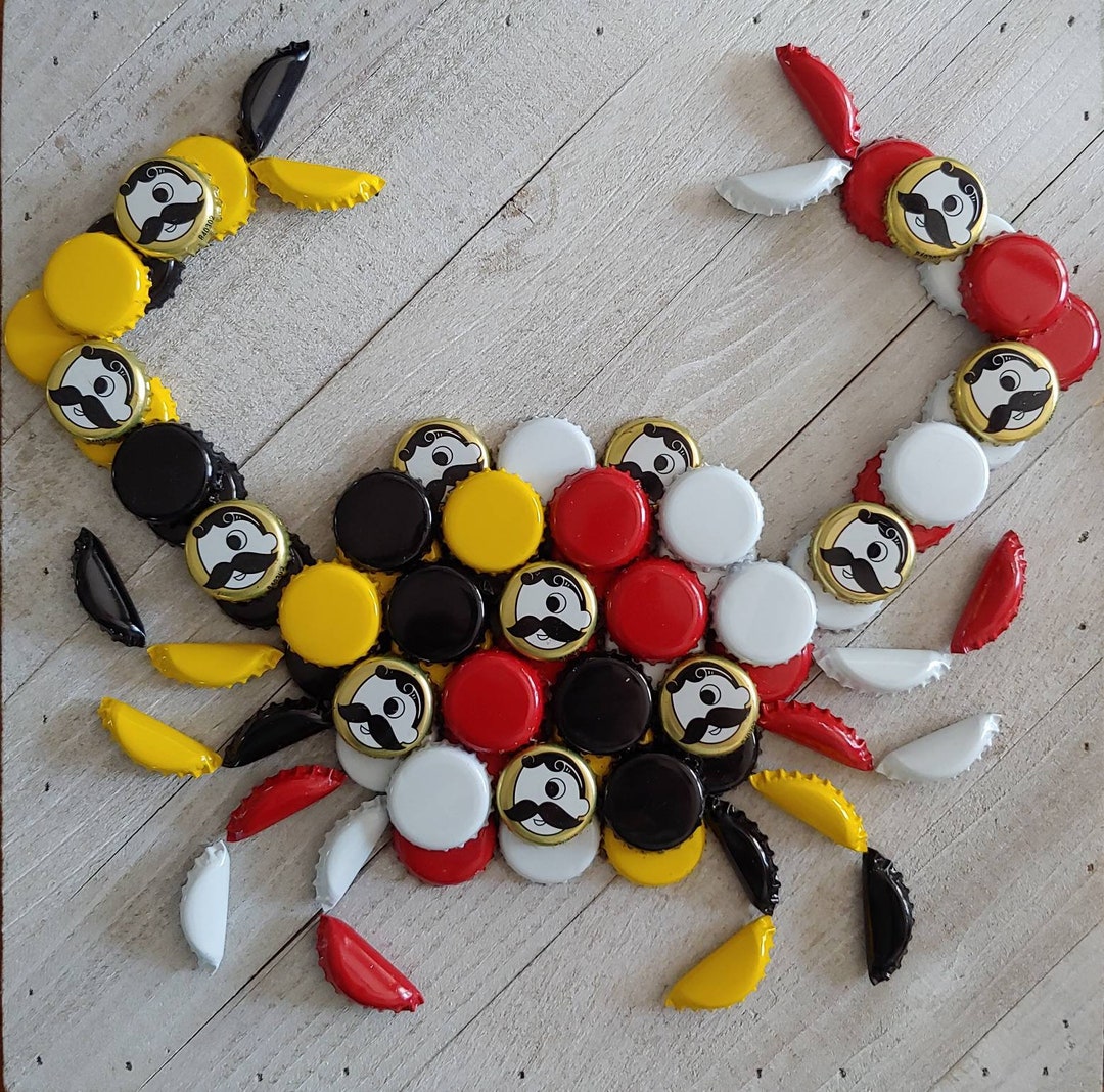 Maryland Flag Natty Boh Themed Beer Bottle Cap Crab Wall Art - Etsy