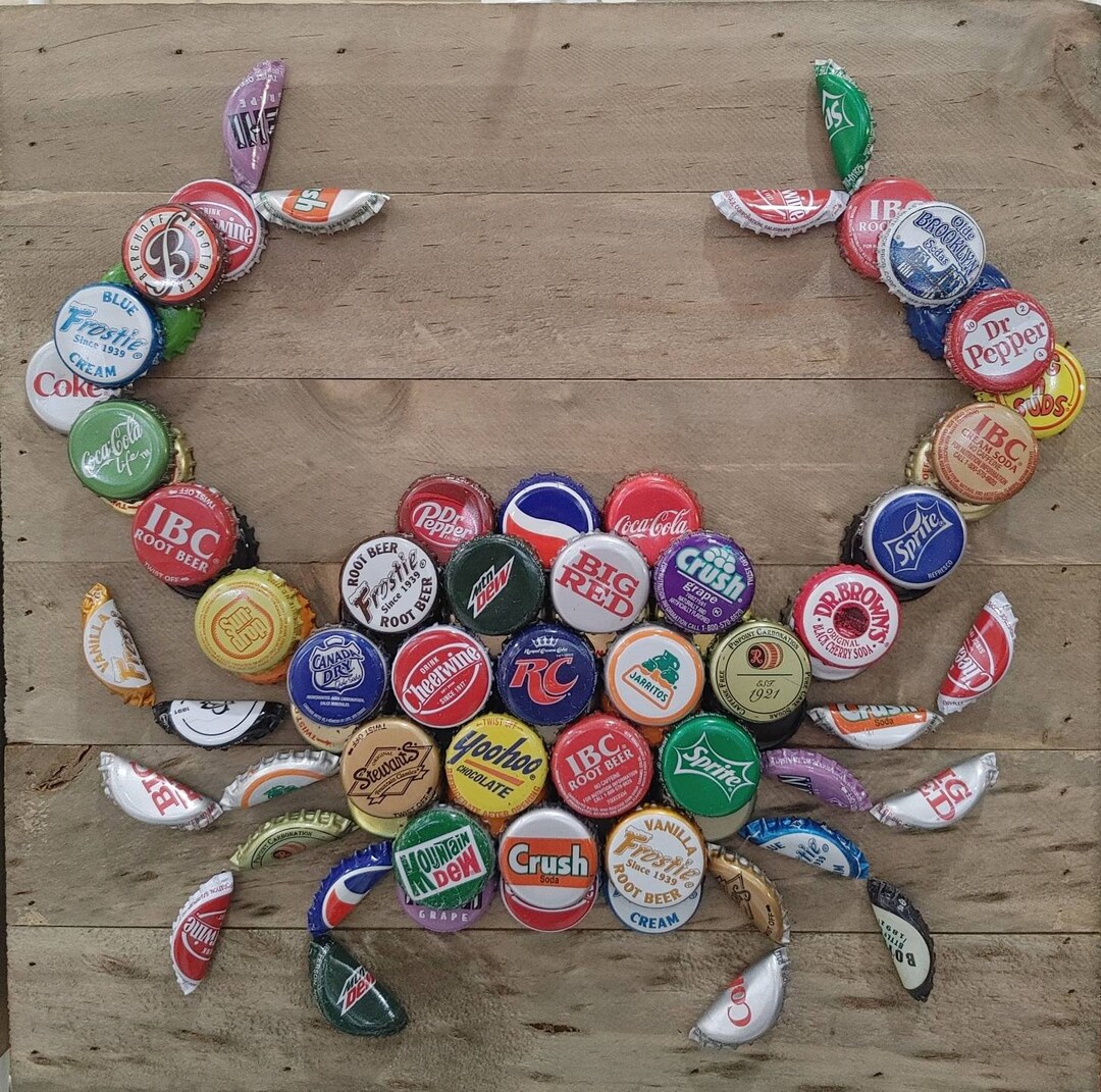 Soda Bottle Cap Crab Coke Pepsi Mountain Dew Cheerwine Fanta Nehi RC ...
