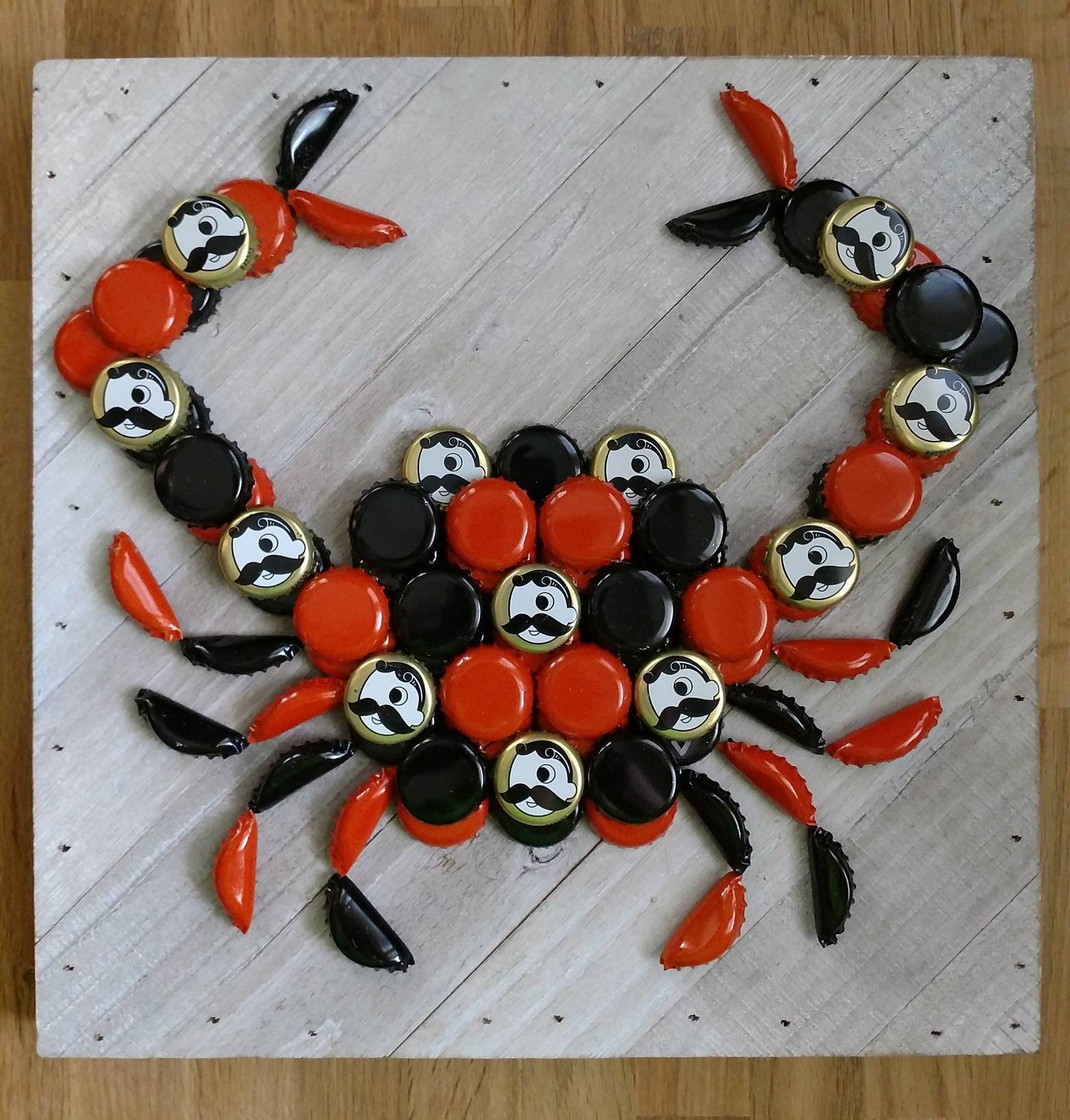 O's & Natty Boh's Beer Bottle Cap Crab Wall Art | Etsy