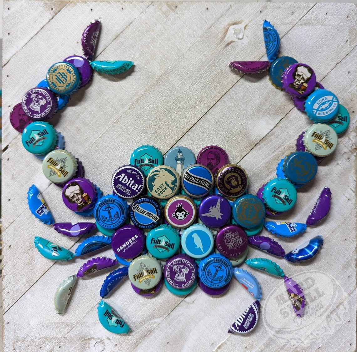 Beer Bottle Cap Tropical Blue Crab - Etsy