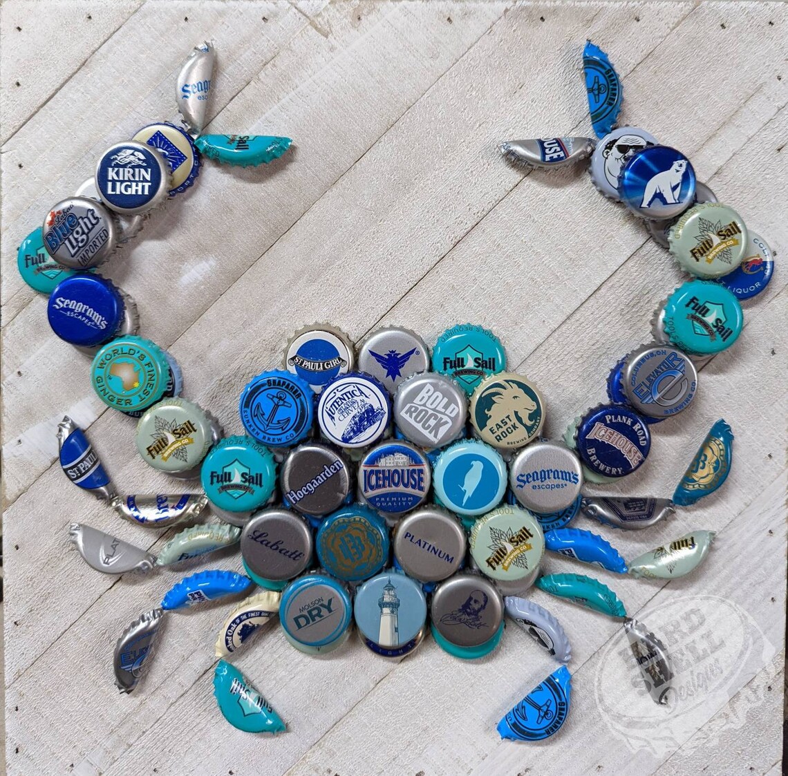 Beer Bottle Cap Tropical Blue Crab - Etsy