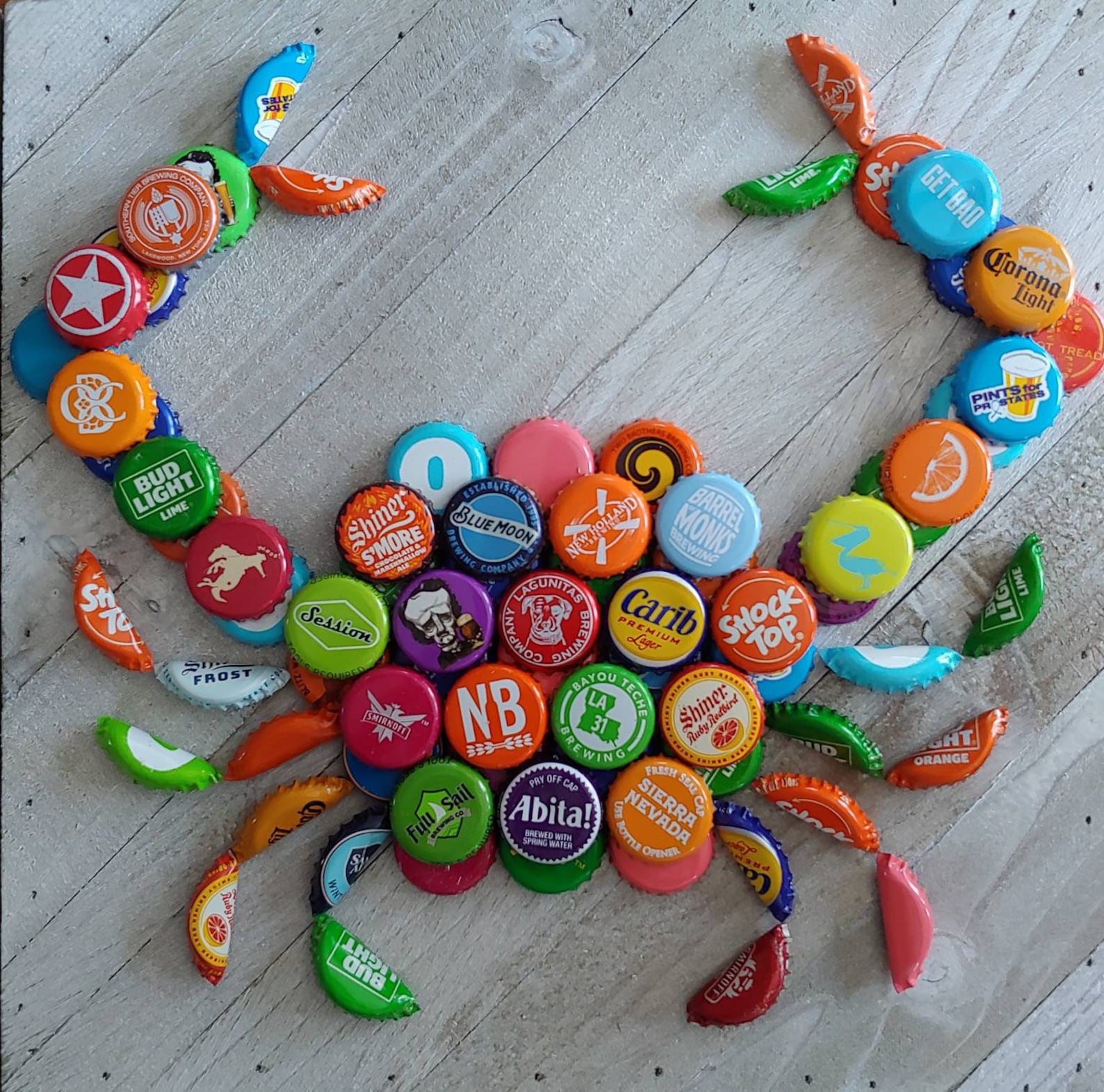 Bright & Beachy Beer Bottle Cap Crab - Etsy