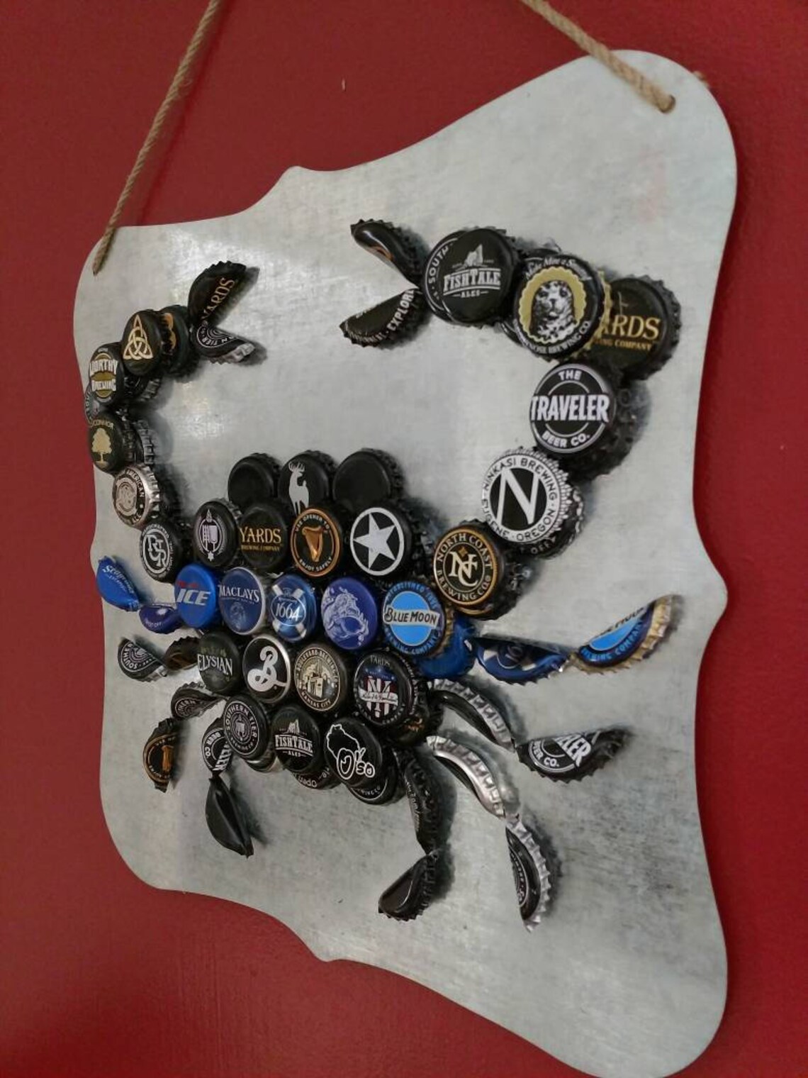 Thin Blue Line Police Beer Bottle Cap Crab - Etsy