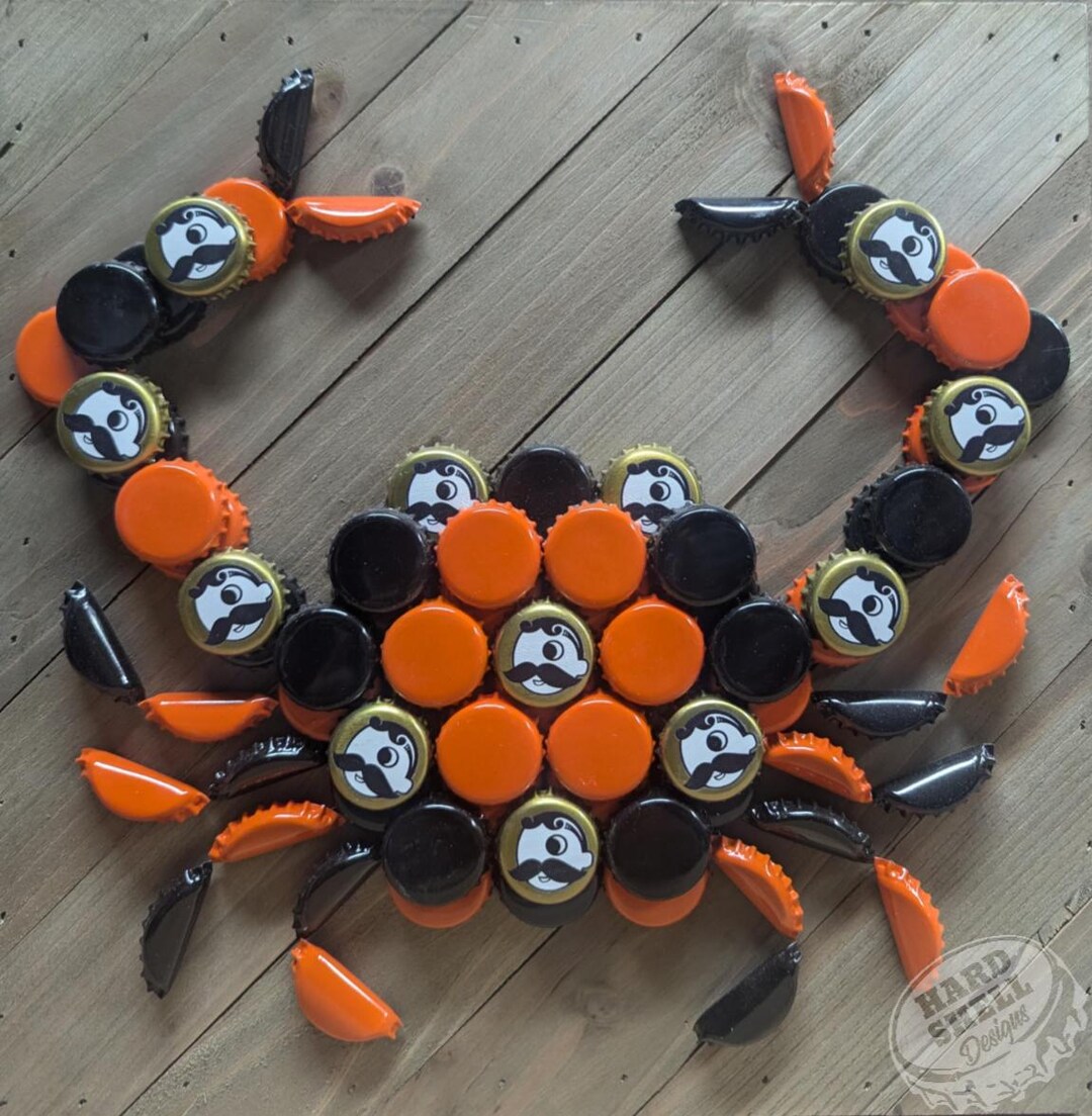 O's & Natty Boh's Beer Bottle Cap Crab Wall Art National Bohemian ...