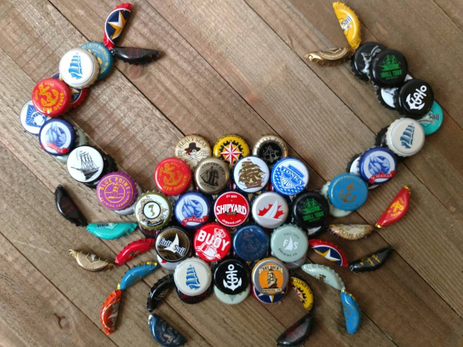 Nautical Craft Beer Bottle Cap Crab Wall Art - Etsy