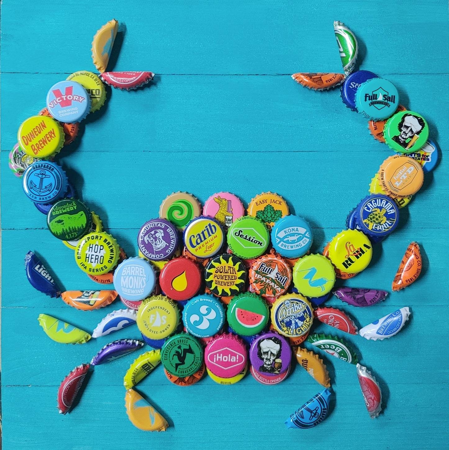 Tropical Beer Bottle Cap Crab - Etsy
