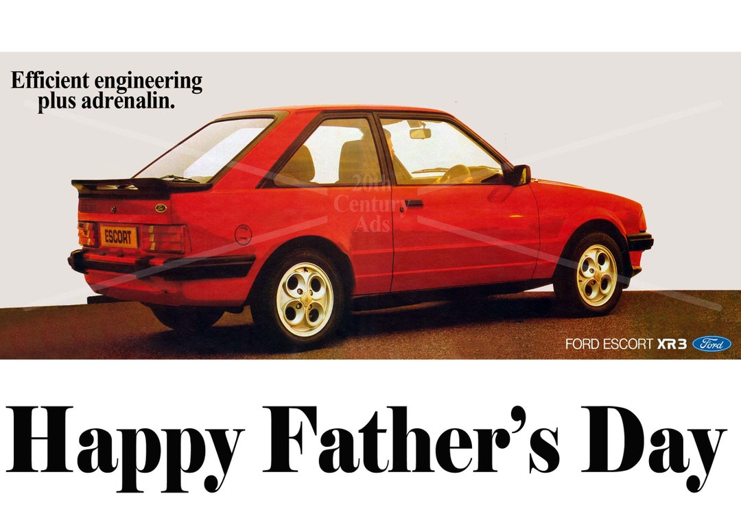 Personalised Ford Escort XR3 1980s Advert A4 Fathers Day Card - Etsy