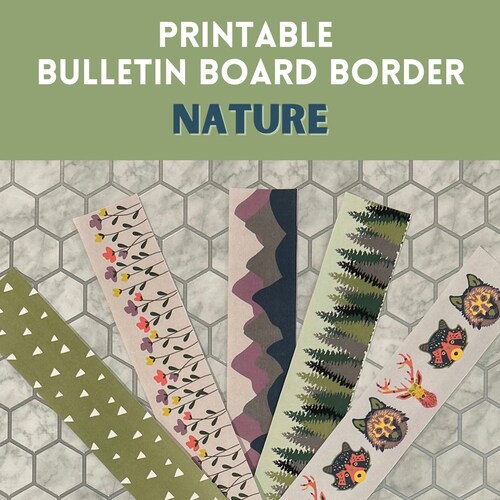 Black and White Doodle Bulletin Board Border Printable Easy - Etsy