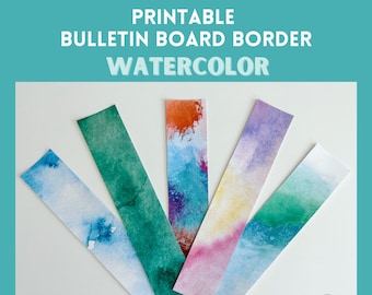 Printable Rainbow Watercolor Bulletin Board Letters and Numbers ...
