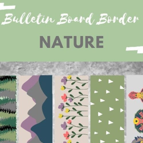 Nature Bulletin Board Border Printable Easy Classroom - Etsy