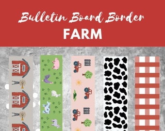 Farm Bulletin Board Set, Printable, Easy Classroom Decoration - Etsy